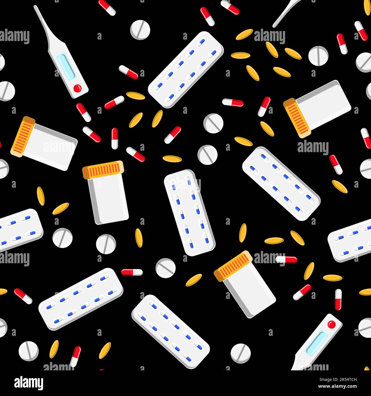 Medical seamless pattern, texture from medicinal pharmaceutical tablets ...