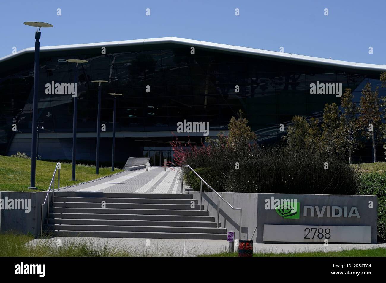 A Nvidia office building is shown in Santa Clara, Calif., Wednesday ...
