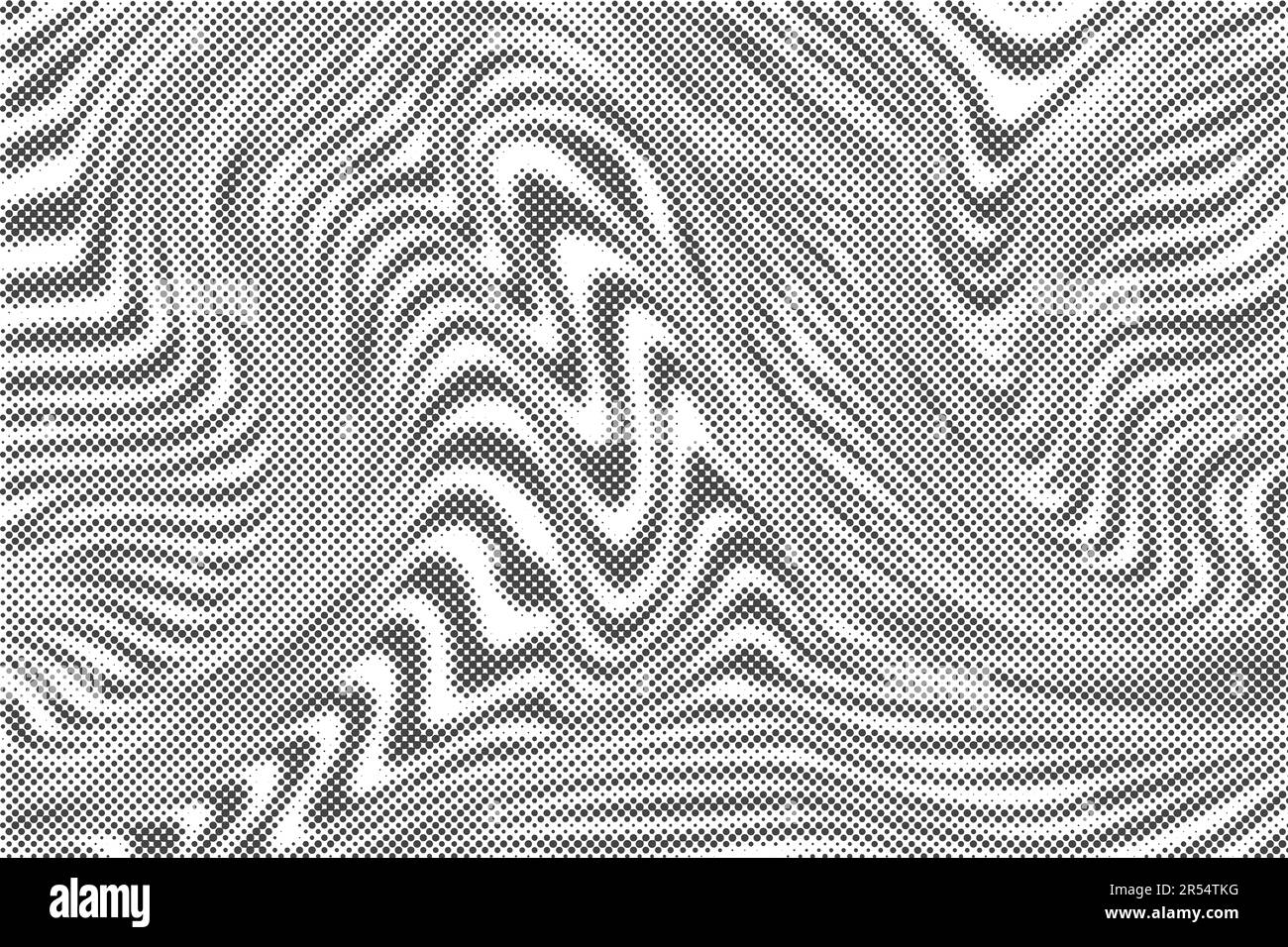 Wavy abstract halftone pattern. Dotted lines gradient on white ...