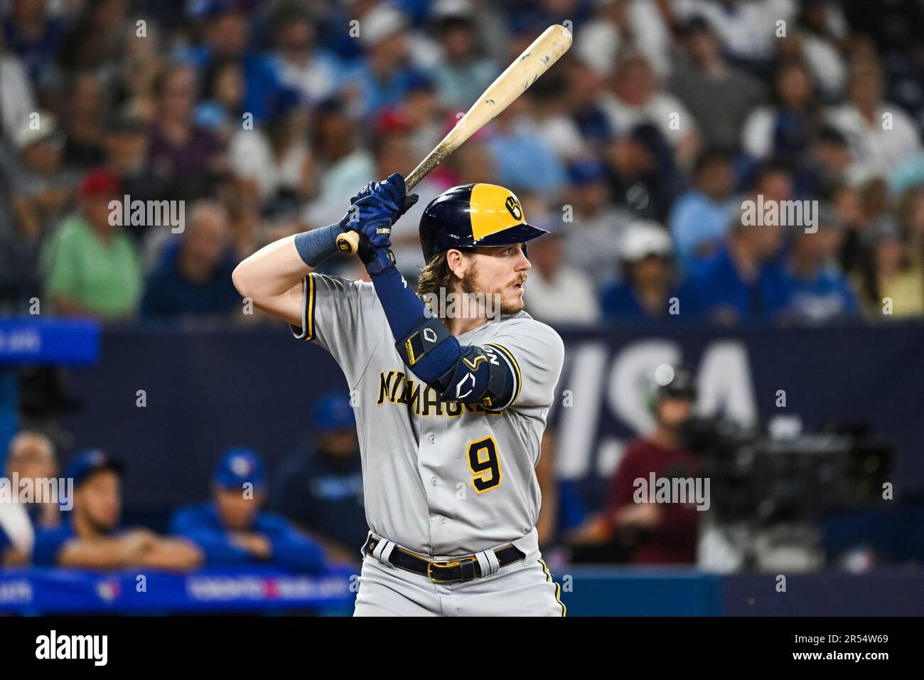 TORONTO, ON - MAY 31: Milwaukee Brewers Infield Brian Anderson (9 ...