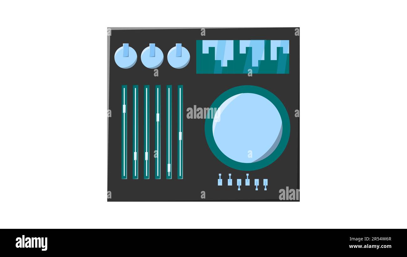 ld retro vintage green audio music equipment vinyl dj board with ...