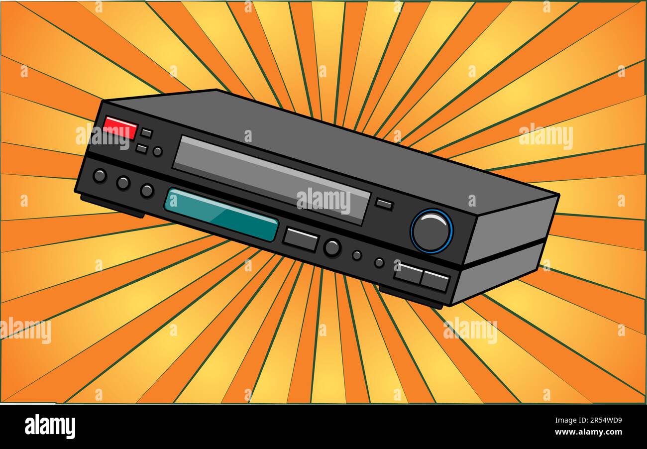 Retro old antique hipster video recorder from the 70s, 80s, 90s, 2000s ...