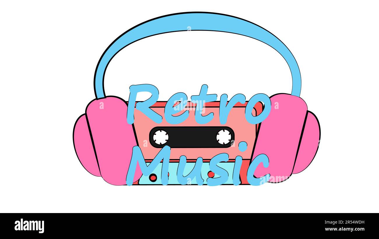 Large full-size headphones for listening to music and old vintage retro ...
