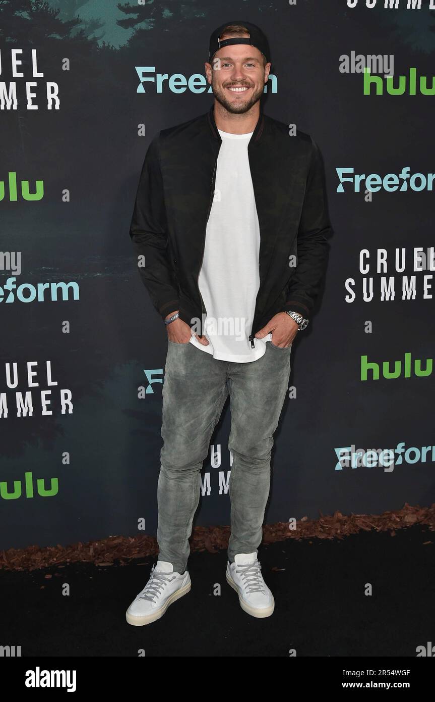 Colton Underwood arrives at the season two premiere of "Cruel Summer ...