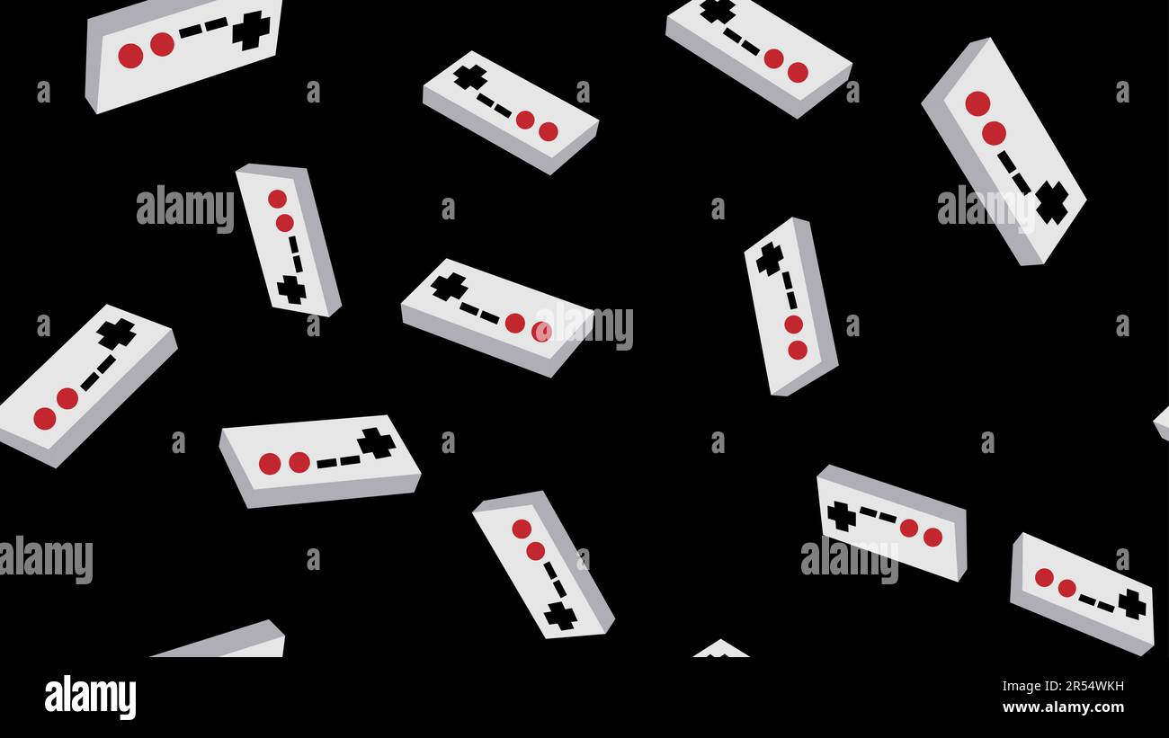 Abstract texture, seamless pattern from the dull isometric volumetric game joysticks ...