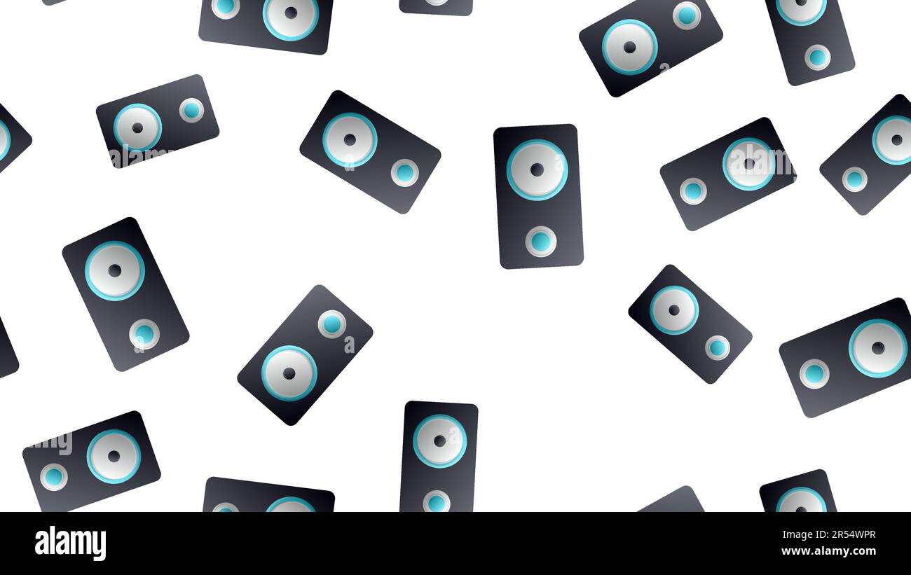 Music concept seamless pattern made with icons. Includes dj, rock, club ...