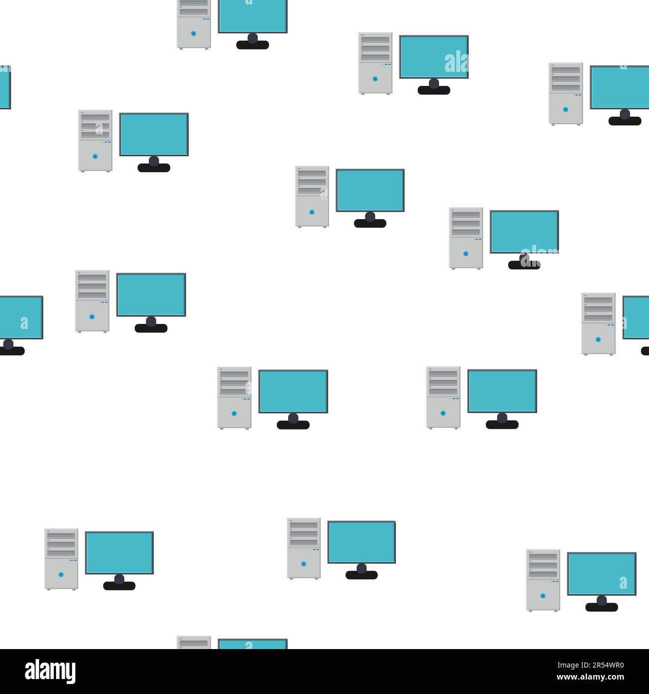 Seamless pattern, texture of modern powerful digital office computers ...