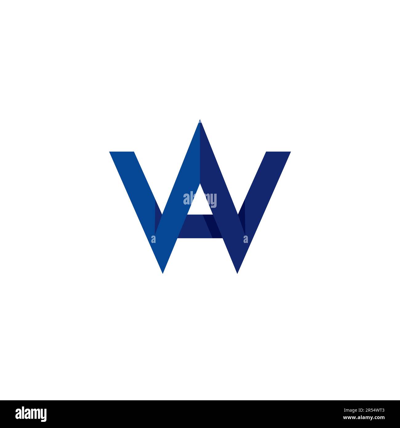 WA Logo Design. Letter W and A vector Illustration. WA Icon Stock ...