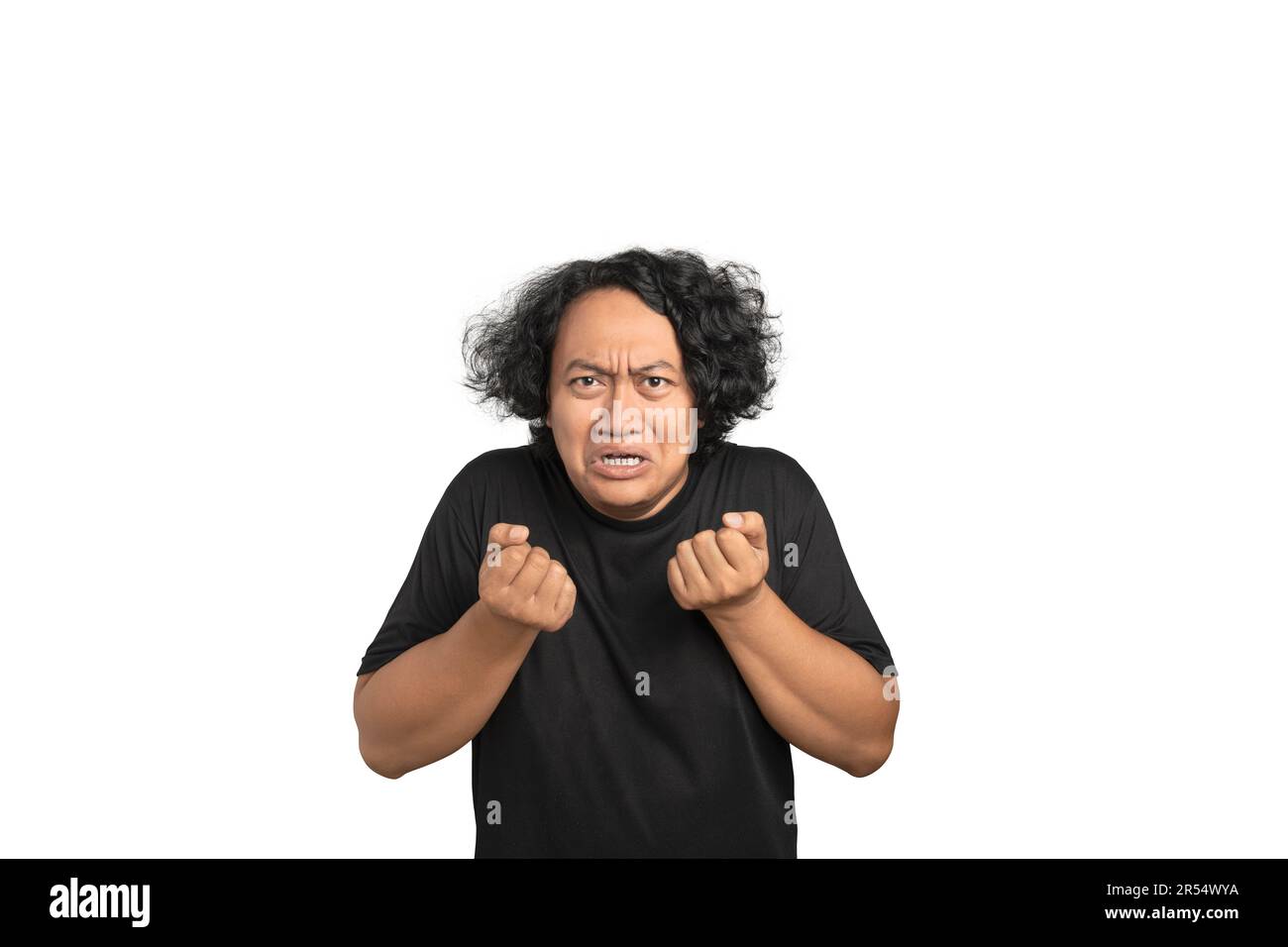Portrait Of An Asian Man With A Sad Facial Expression Isolated Over White Background Meme Face