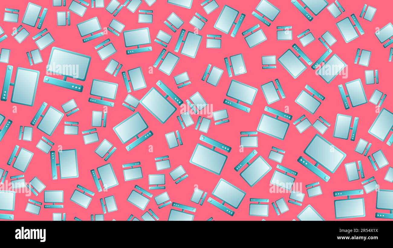 Endless seamless pattern of beautiful digital virtual virtual modern ...