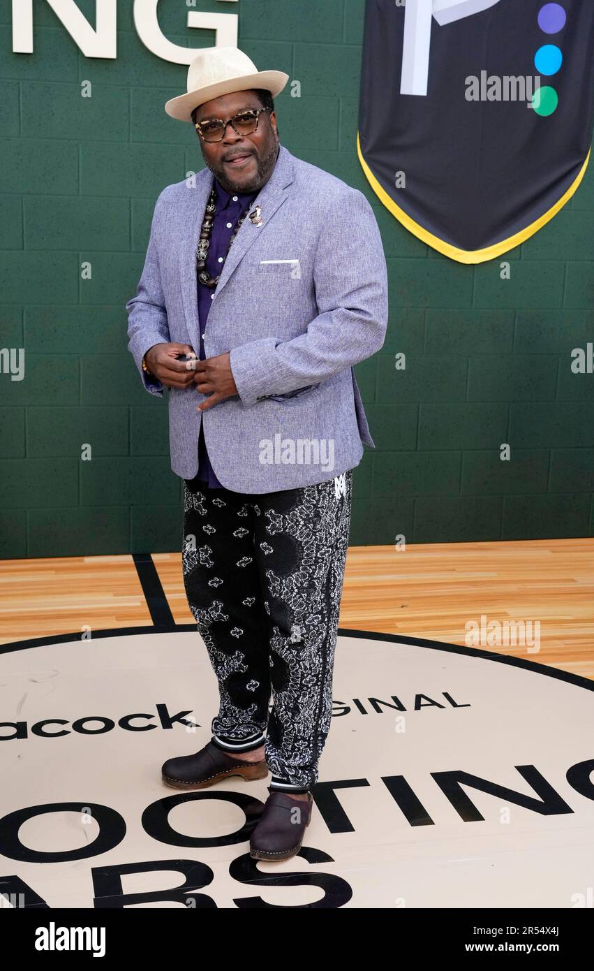 Chad L. Coleman poses at the premiere of the Peacock film "Shooting ...