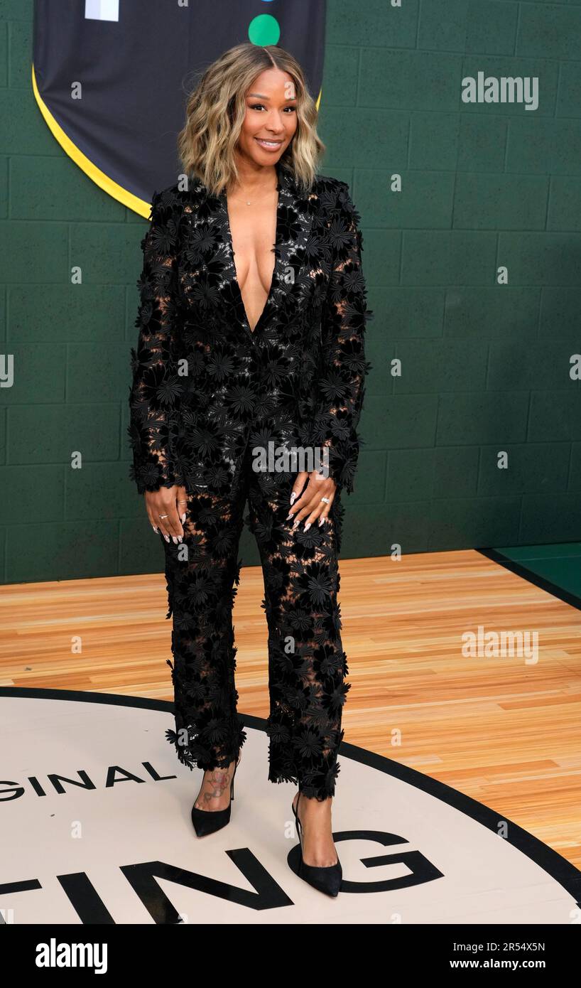 Savannah James poses at the premiere of the Peacock film "Shooting ...