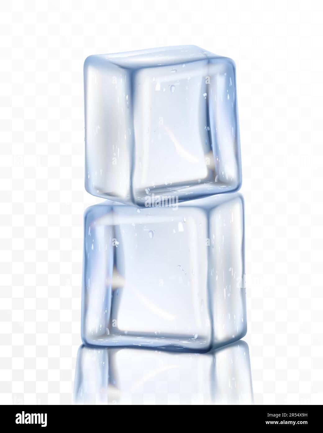Realistic blue solid ice cubes on transparent background 3d vector illustration Stock Vector ...