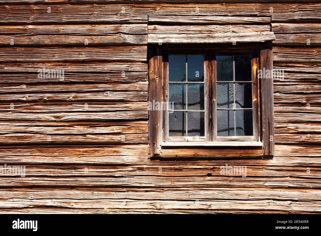 Closeup, macro of logs, timber on the wall of a building. Ancient ...