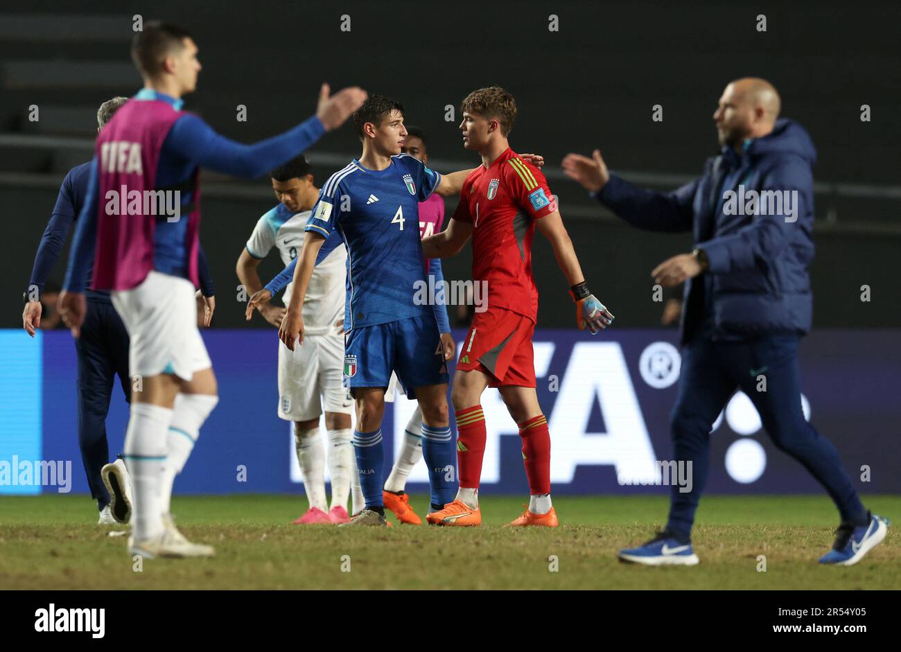 La Plata, Argentina, on May 27, 2023. Italy's goalkeeper Sebastiano ...