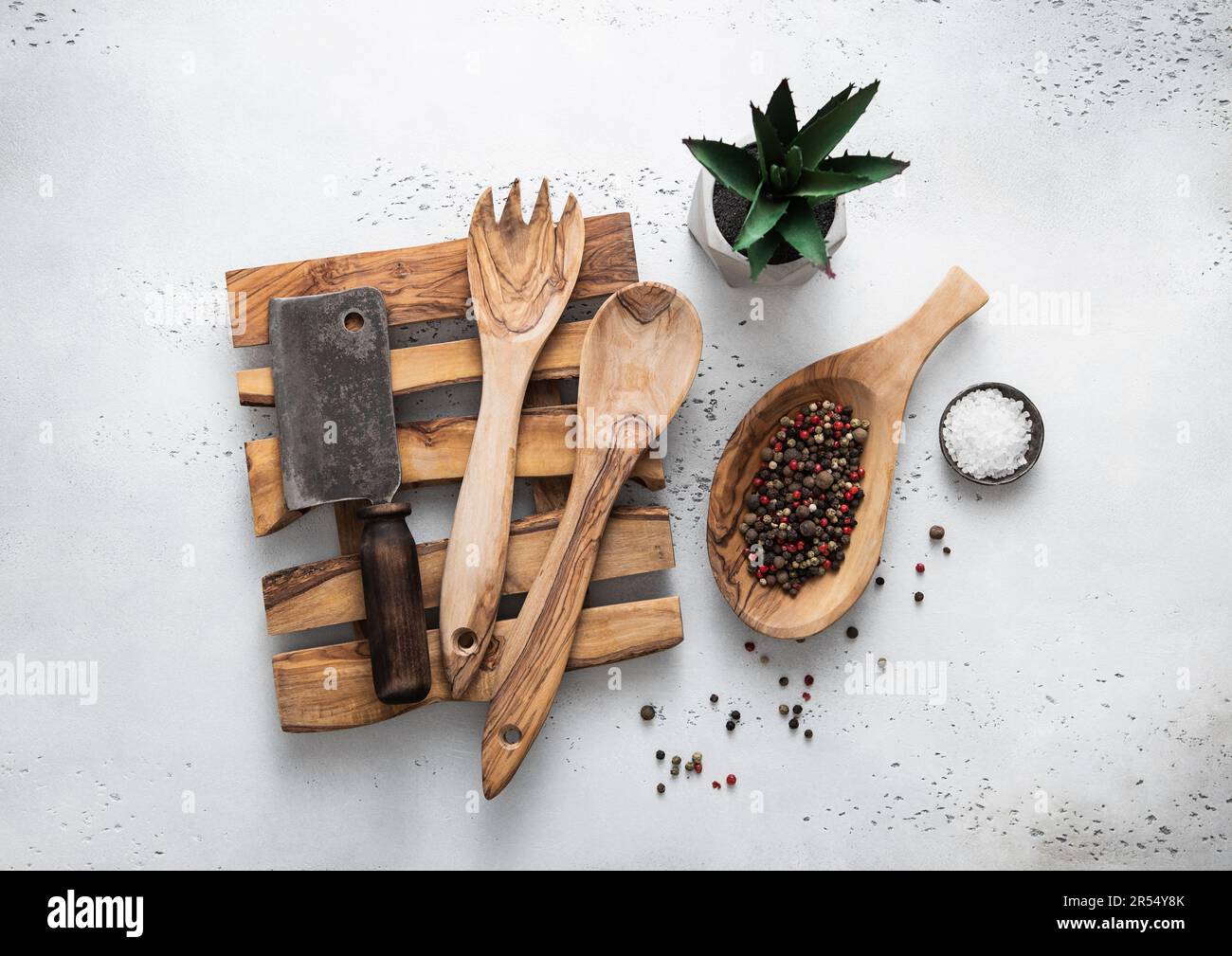 Olive tree utensils hi-res stock photography and images - Alamy