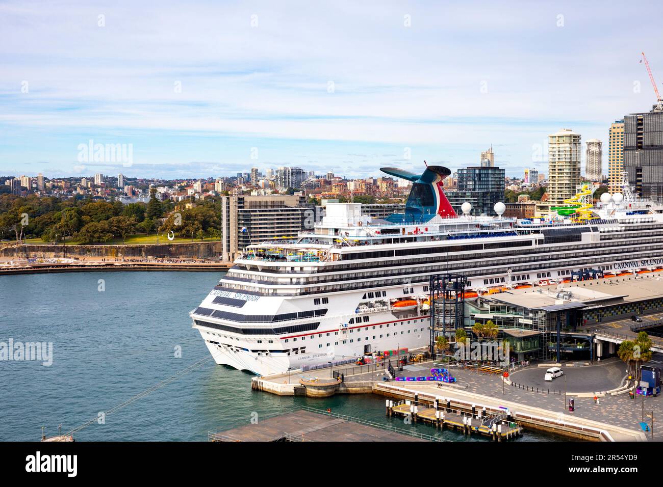 Sydney harbour cruise ship Carnival Splendor moored at Circular Quay ...