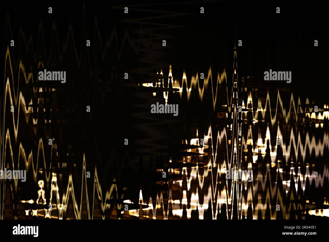 Yellow abstract wave motion background with curly of lines. Design ...