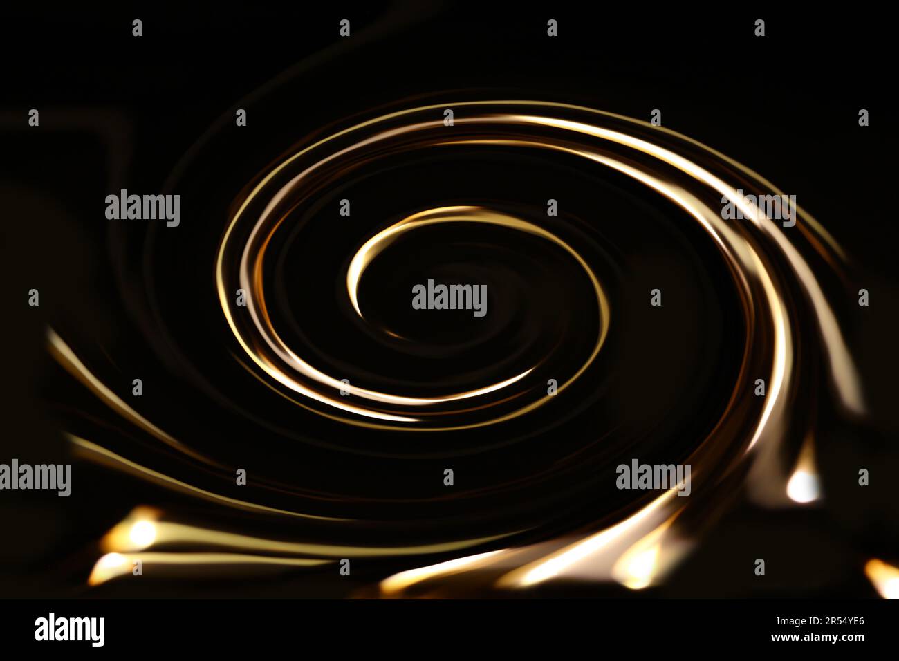 Yellow abstract loop motion background with spiral of lines in center ...