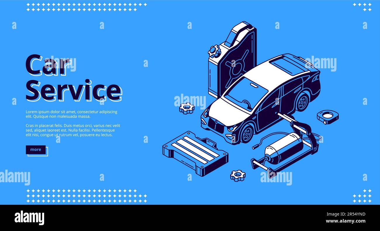 Car service banner for website. Auto maintenance, diagnostic and repair ...