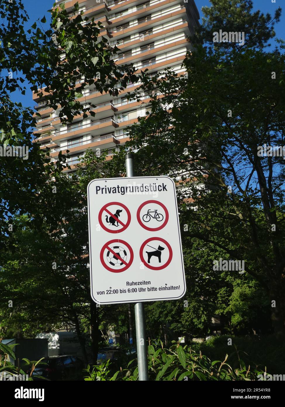 Cologne, Germany. 27th May, 2023. Prohibition sign - PRIVATE PROPERTY ...