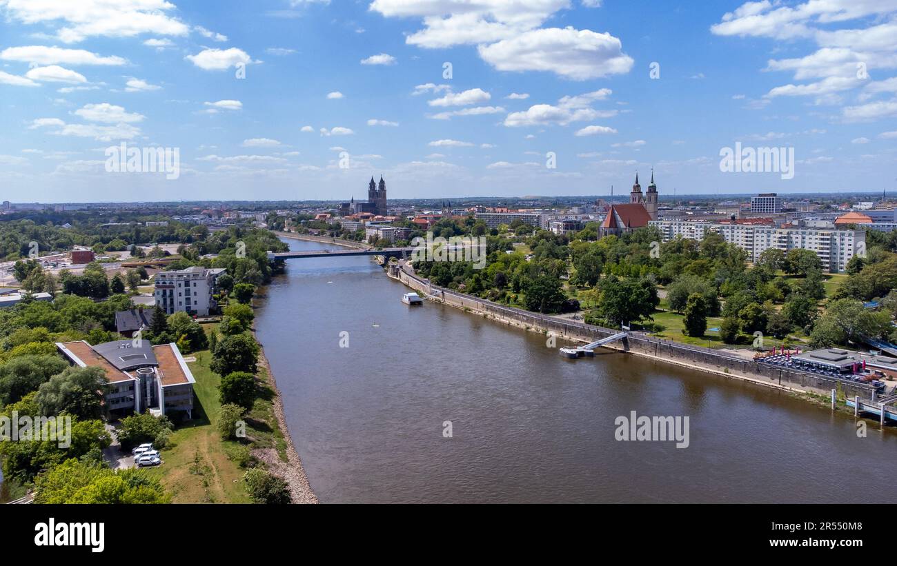 Aerial view magdeburg old city hi-res stock photography and images - Alamy