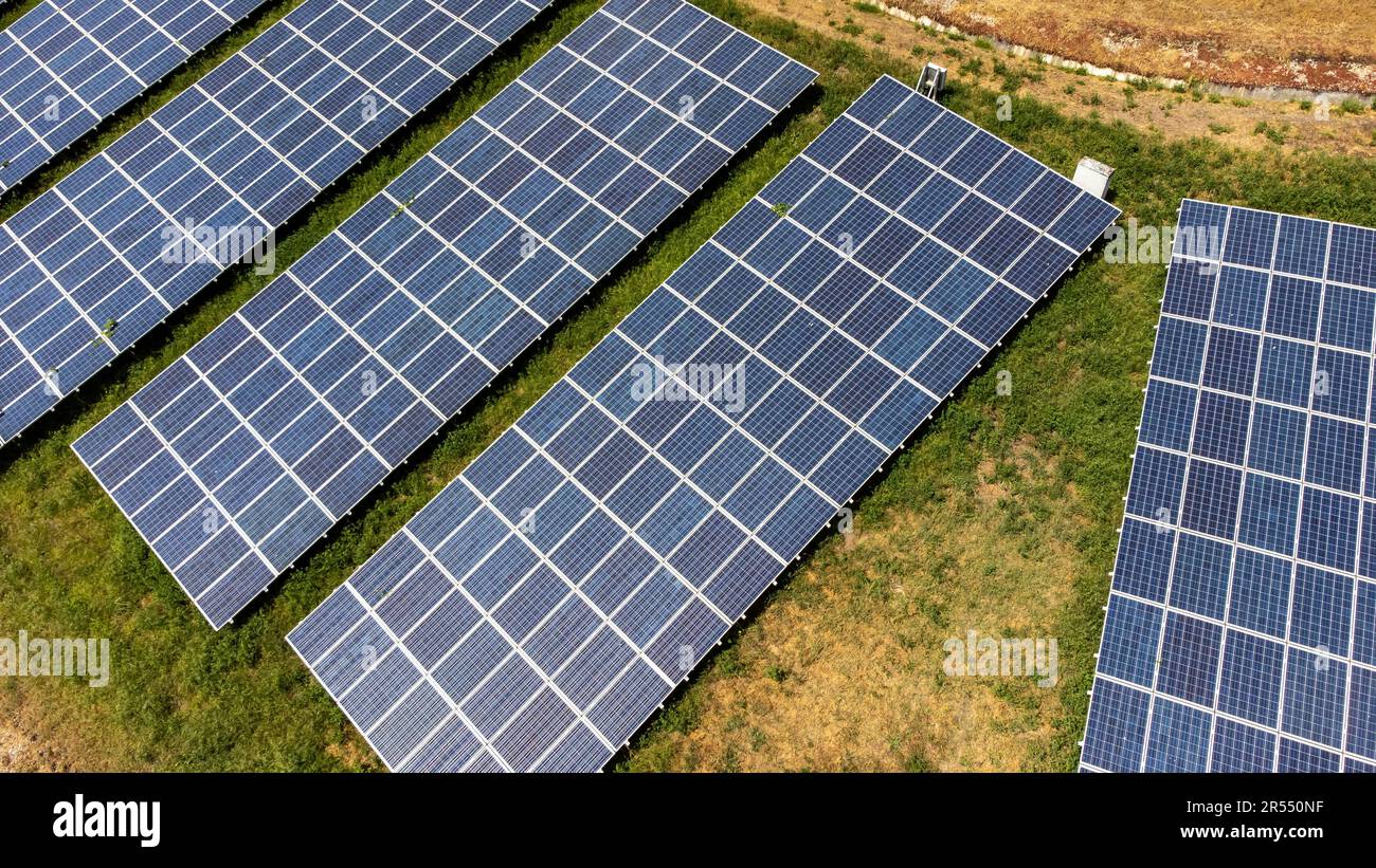solar panels on the field 02 Stock Photo - Alamy