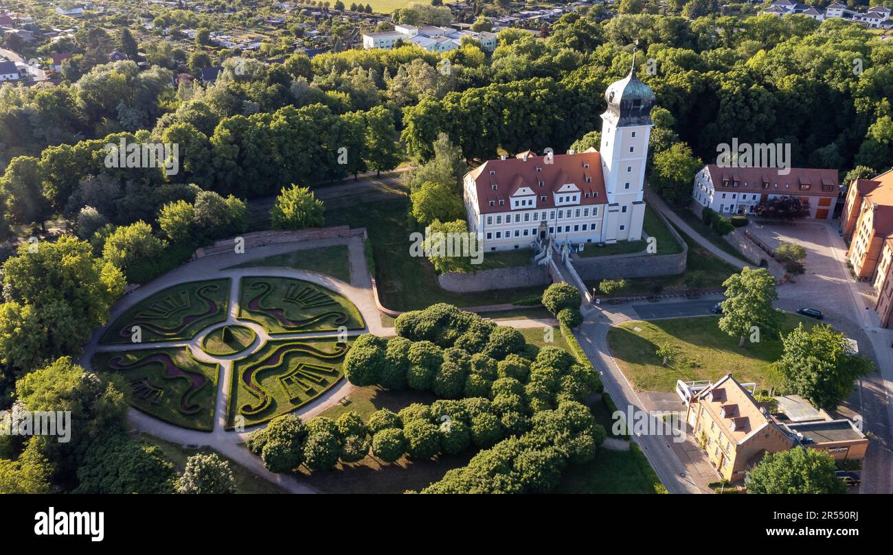 aerial view of the Baroque castle Delitzsch in east germany Stock Photo ...