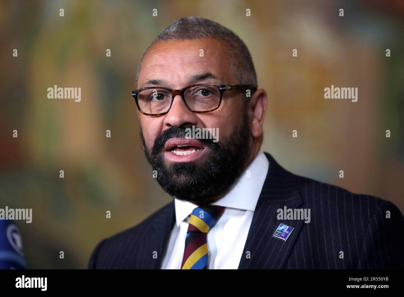 British Foreign Secretary James Cleverly arrives at Oslo City Hall ...