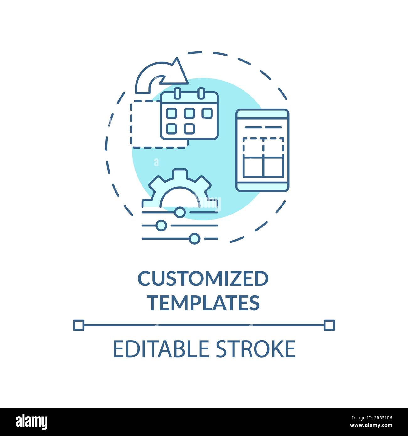 Customized templates turquoise concept icon Stock Vector Image & Art ...