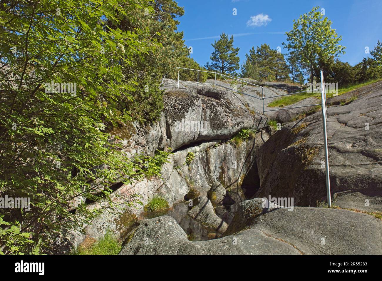 A giant´s kettle, glacial pothole, giant´s cauldron or moulin pothole ...