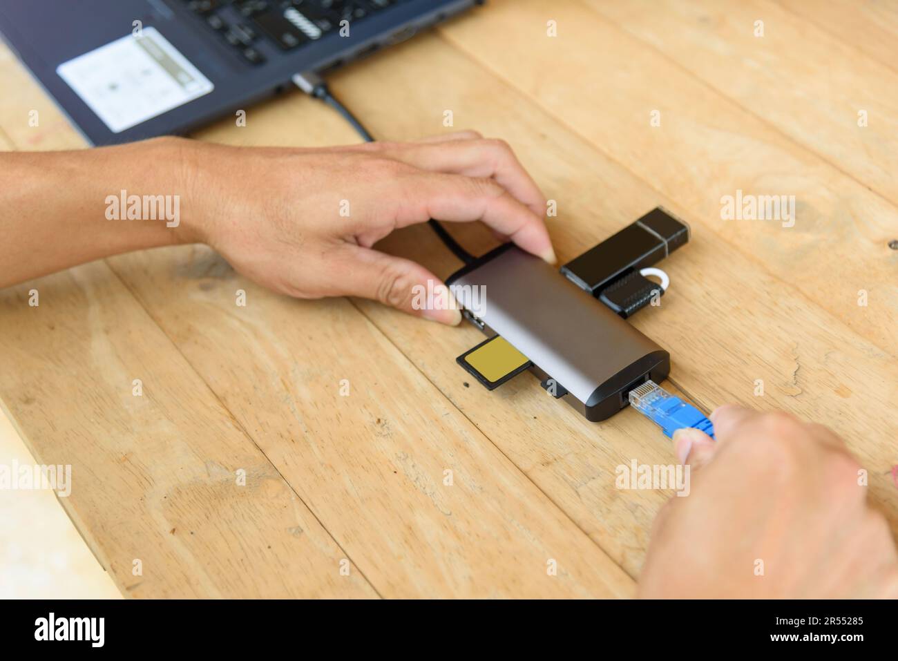 The Type C HUB 8 in 1 for connect any device Stock Photo - Alamy