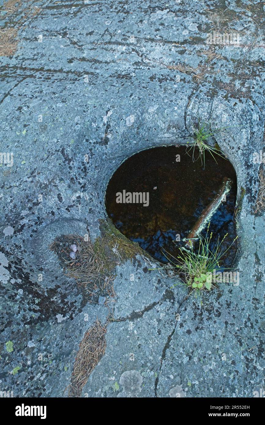 A giant´s kettle, glacial pothole, giant´s cauldron or moulin pothole ...