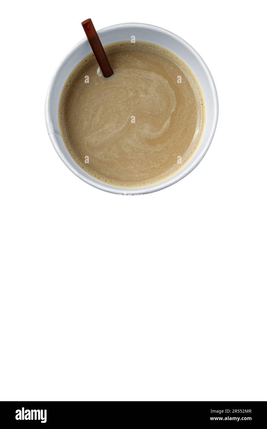 Coffee in a paper cup isolated over white background Stock Photo - Alamy