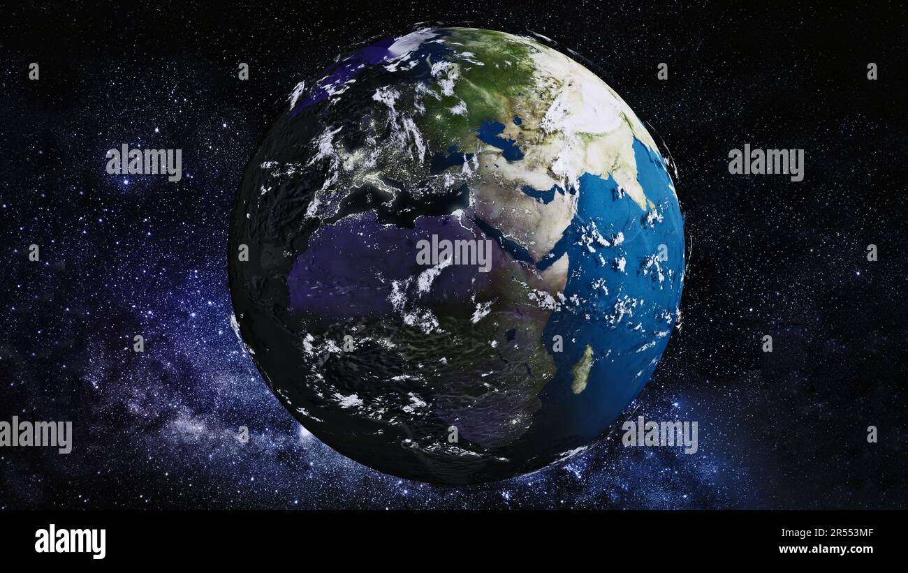 View of Earth from space. 3D illustration Stock Photo - Alamy