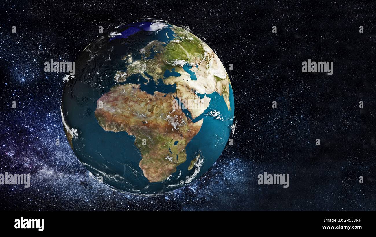 View of Earth from space. 3D illustration Stock Photo - Alamy