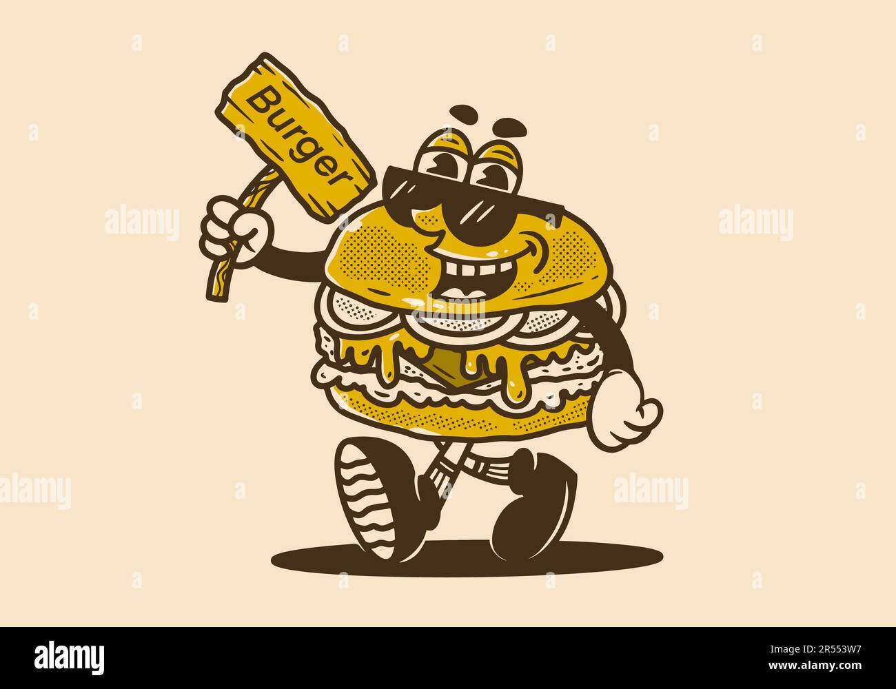 Burger mascot logo hi-res stock photography and images - Alamy