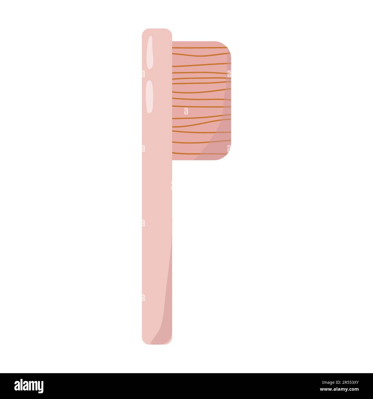 Hand-drawn vector pink brush isolated on white background. Vector ...