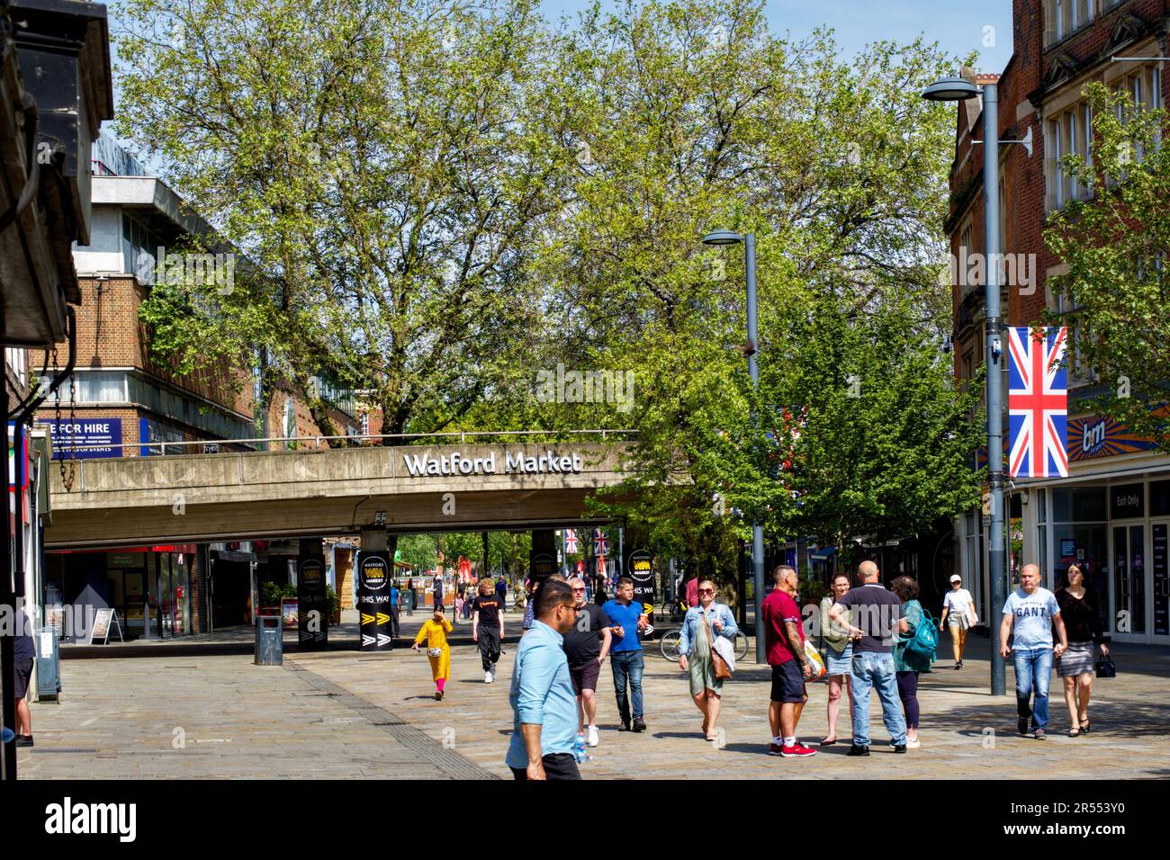 The Parade, High Street, Watford, Herts, England, UK Stock Photo - Alamy