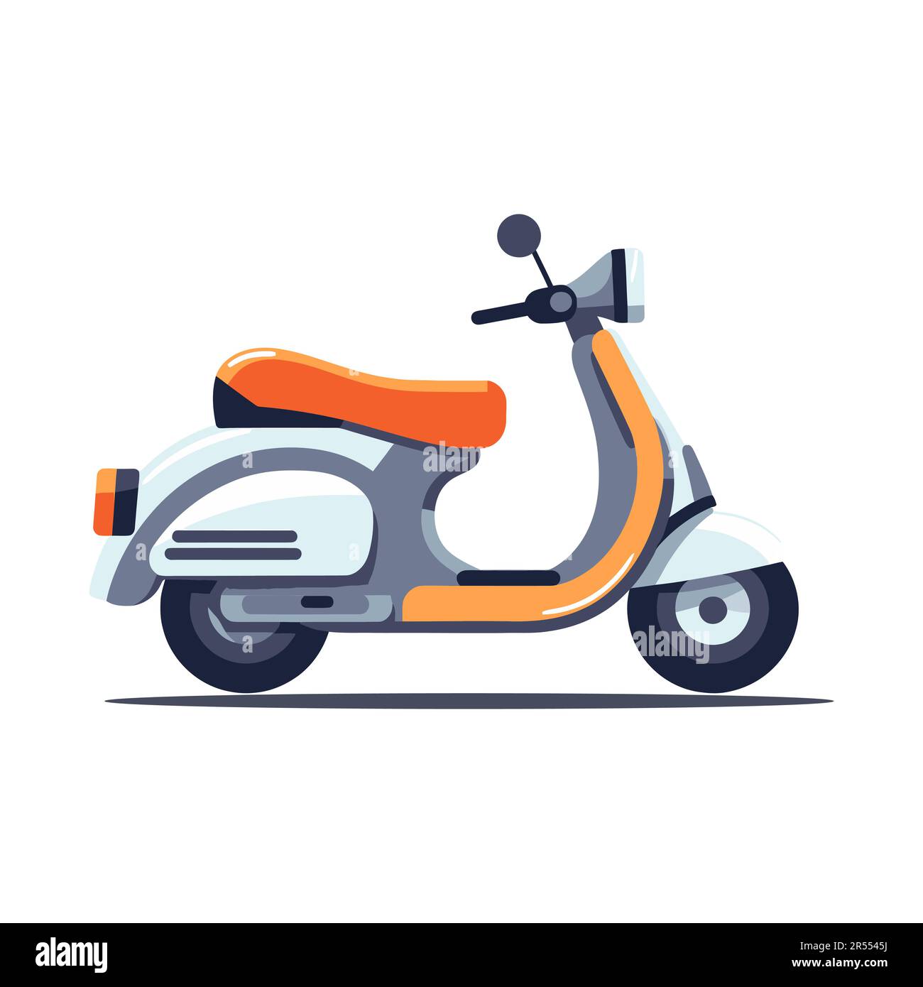 scooter icon logo flat style on white background. Vector illustration ...