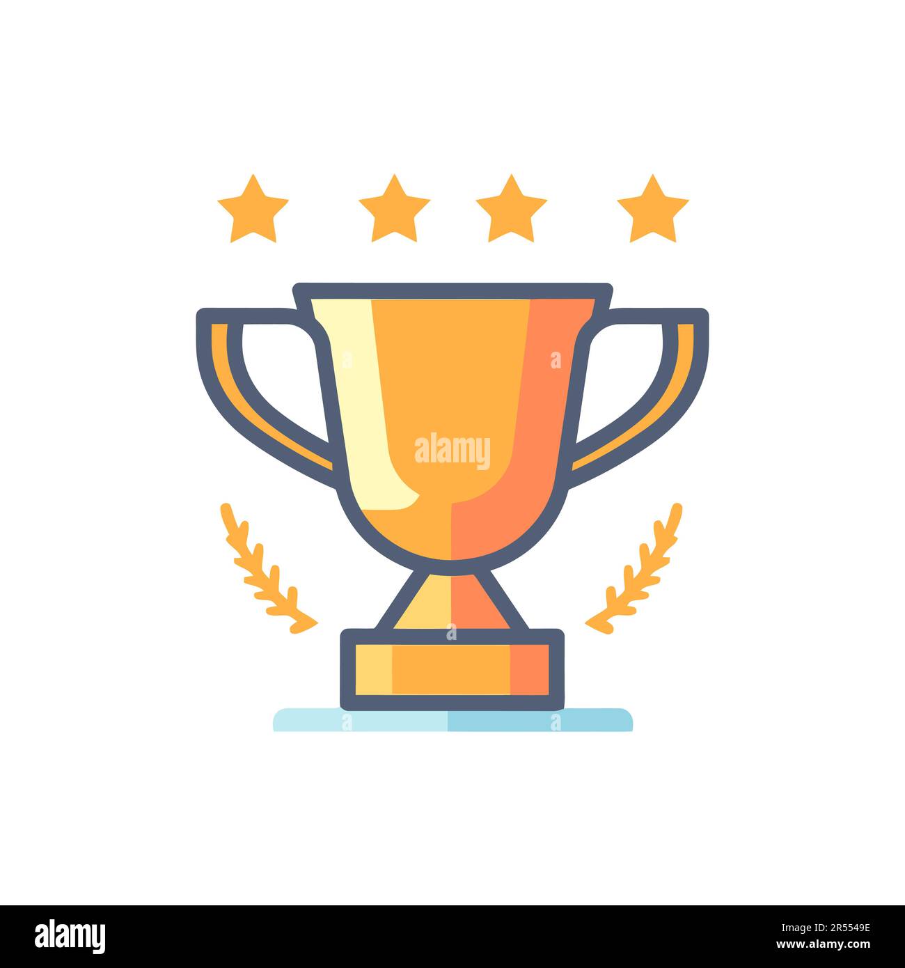 Championship prize. Golden cup. Award symbol in flat style isolated on ...