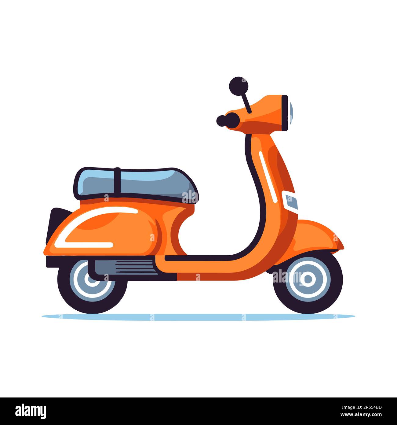scooter icon logo flat style on white background. Vector illustration ...
