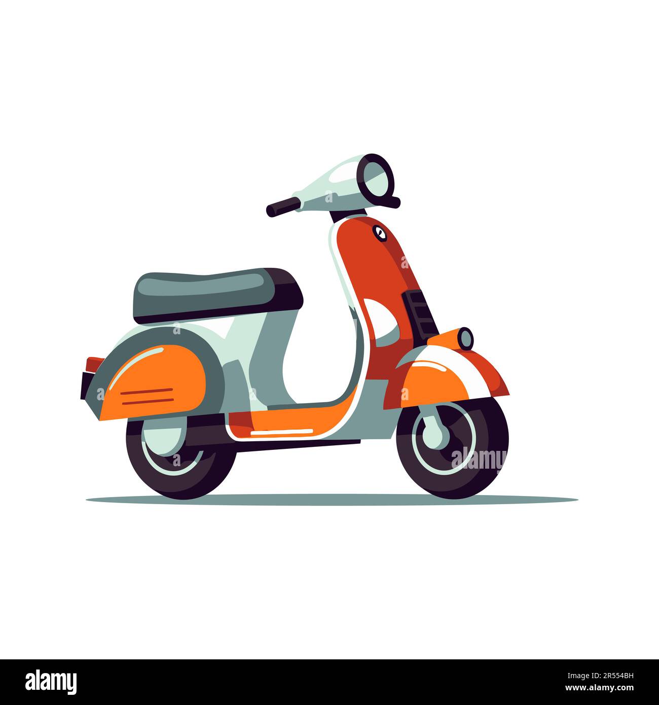 scooter icon logo flat style on white background. Vector illustration ...