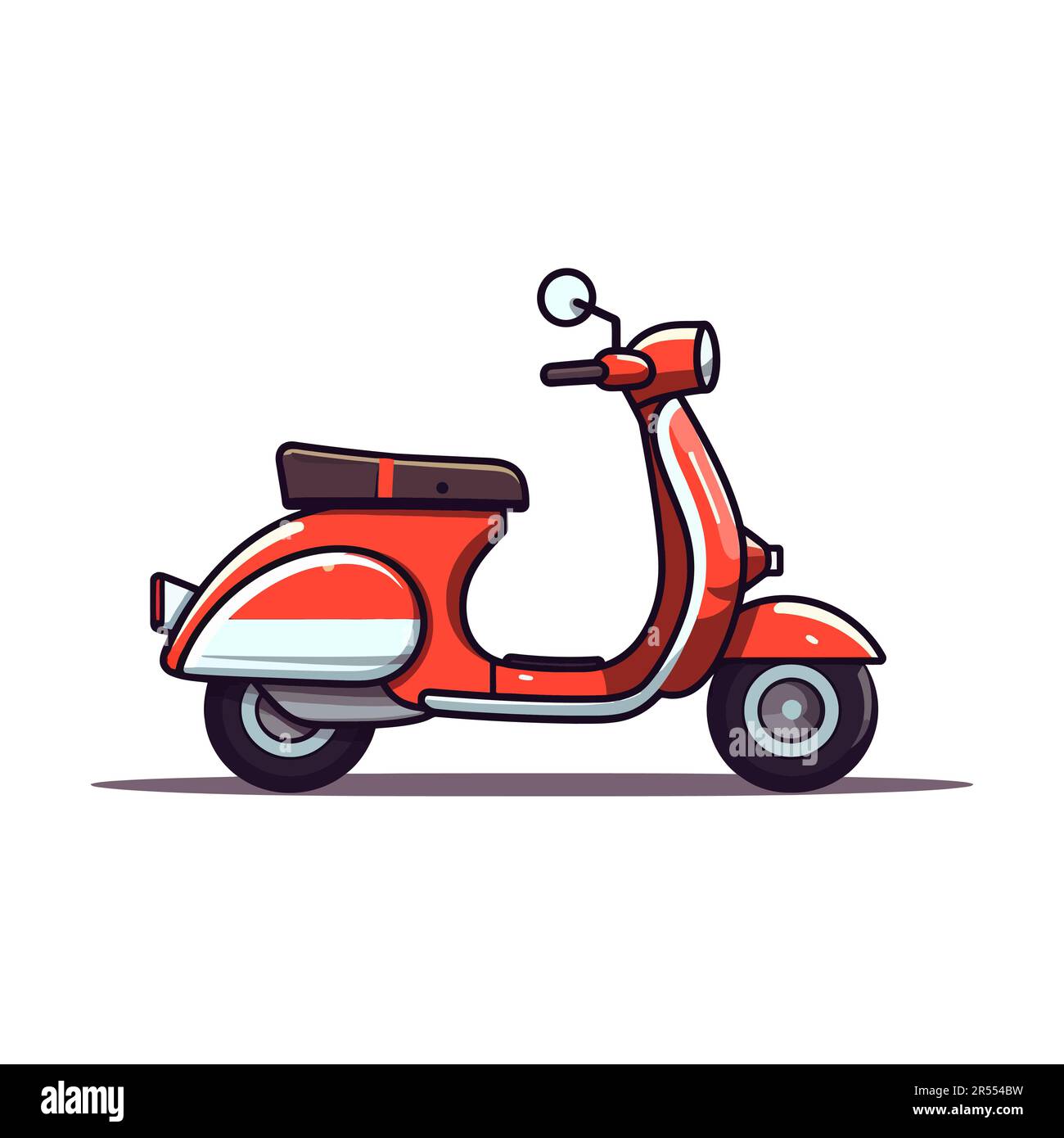 scooter icon logo flat style on white background. Vector illustration ...