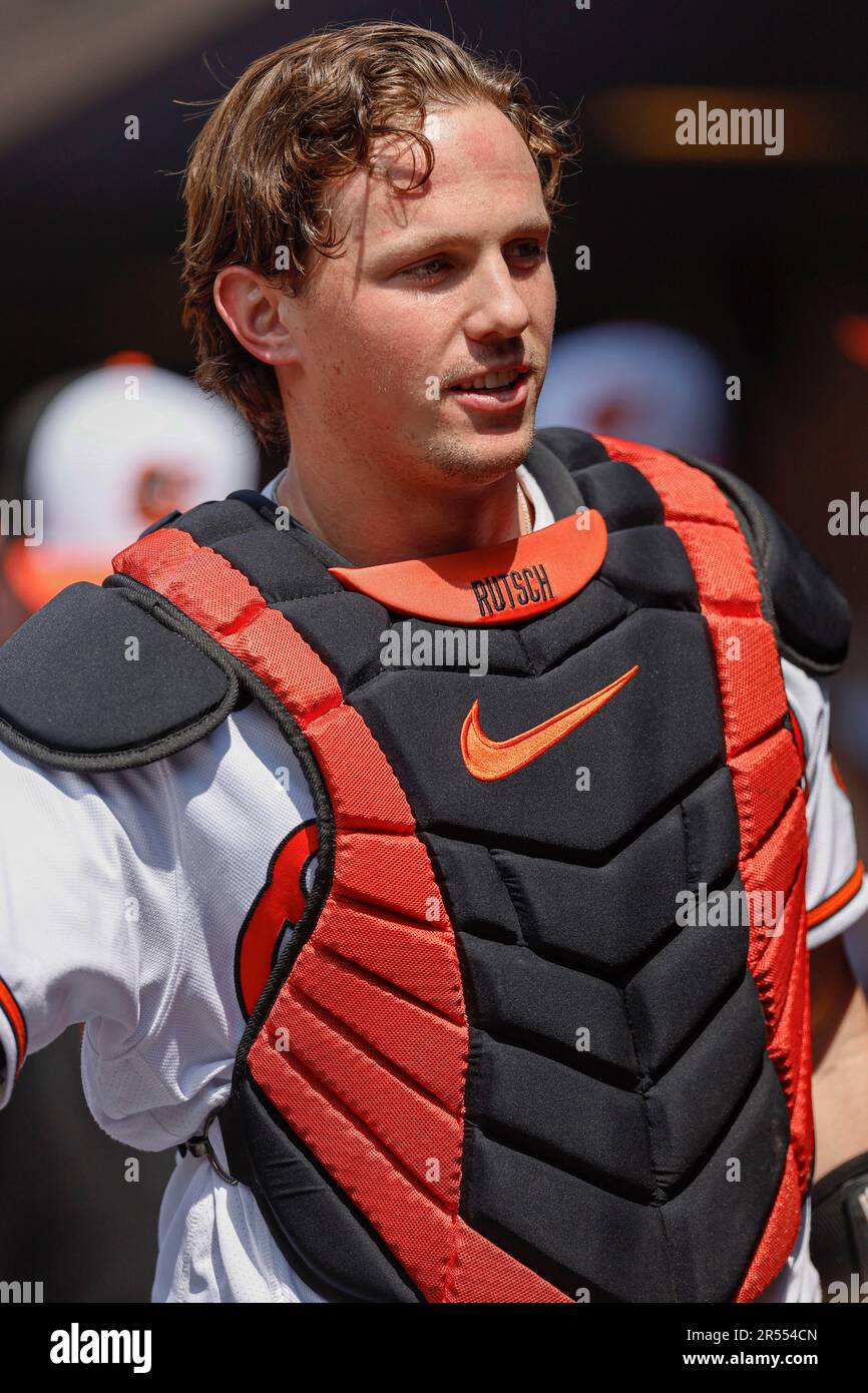 Baltimore, MD, USA; Baltimore Orioles catcher Adley Rutschman (35 ...