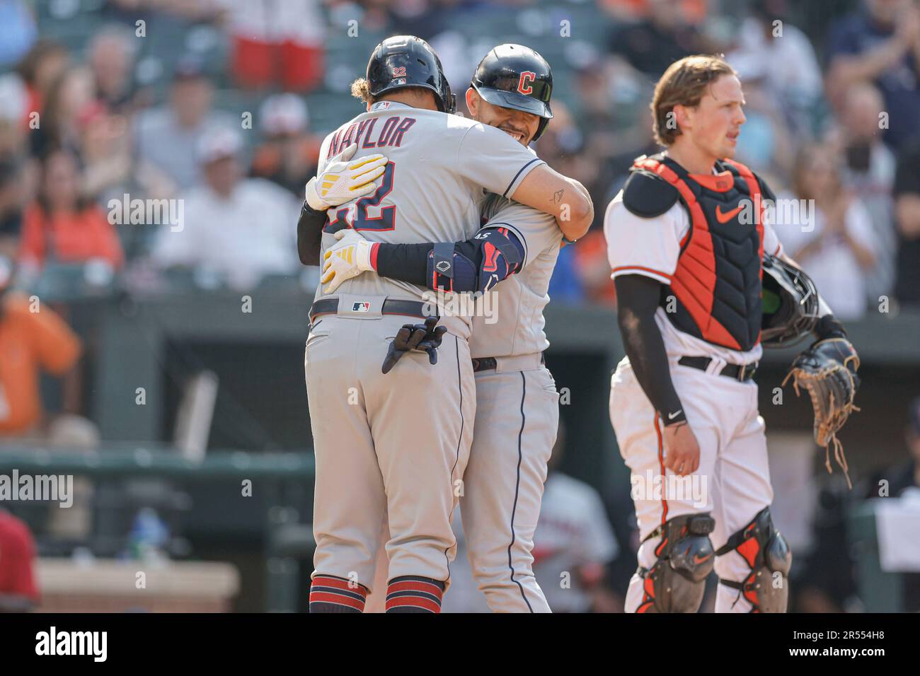 Baltimore, MD, USA; Cleveland Guardians right fielder Gabriel Arias (13 ...