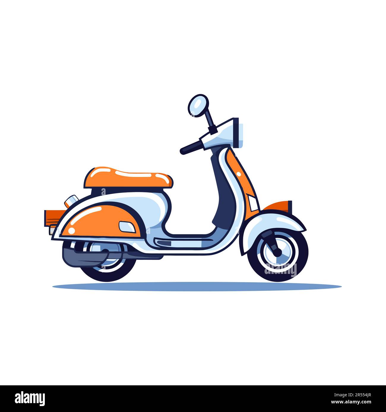 scooter icon logo flat style on white background. Vector illustration ...