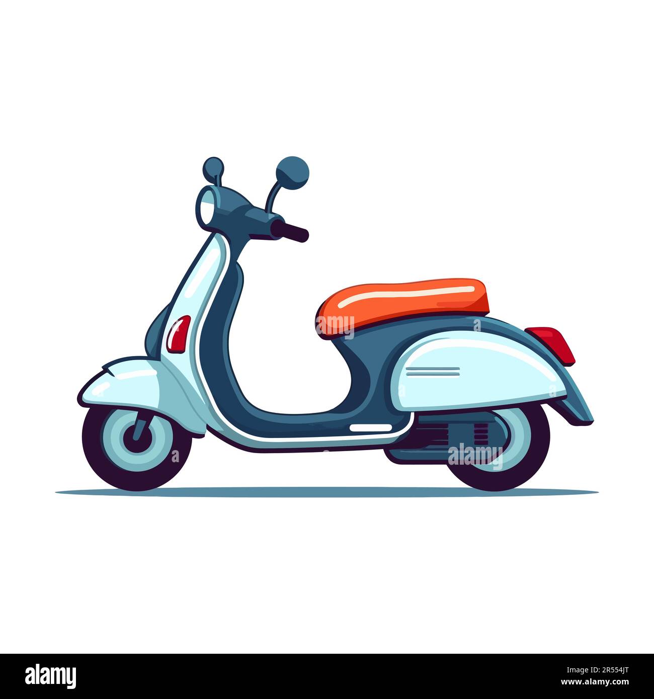 scooter icon logo flat style on white background. Vector illustration ...