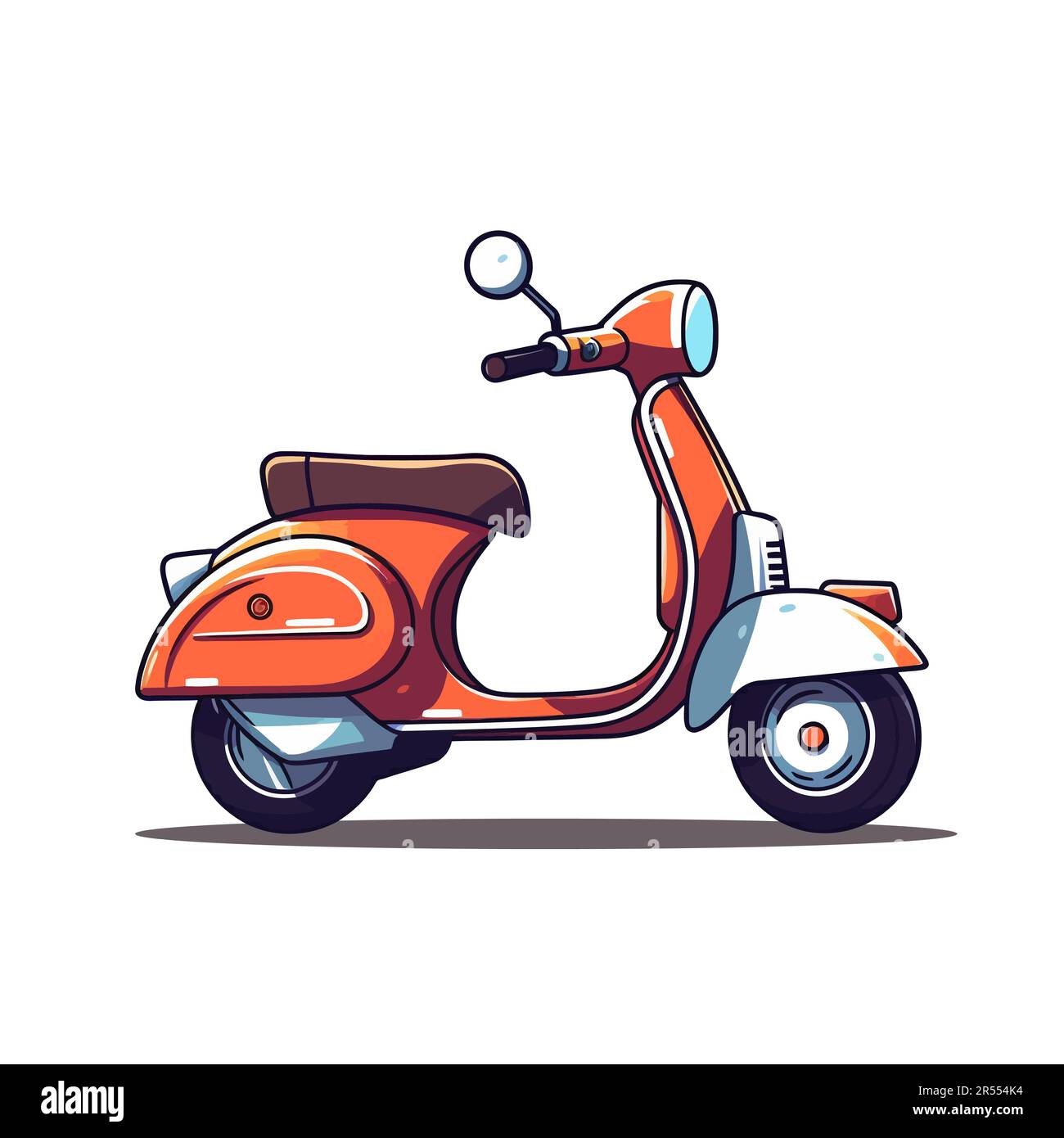scooter icon logo flat style on white background. Vector illustration ...