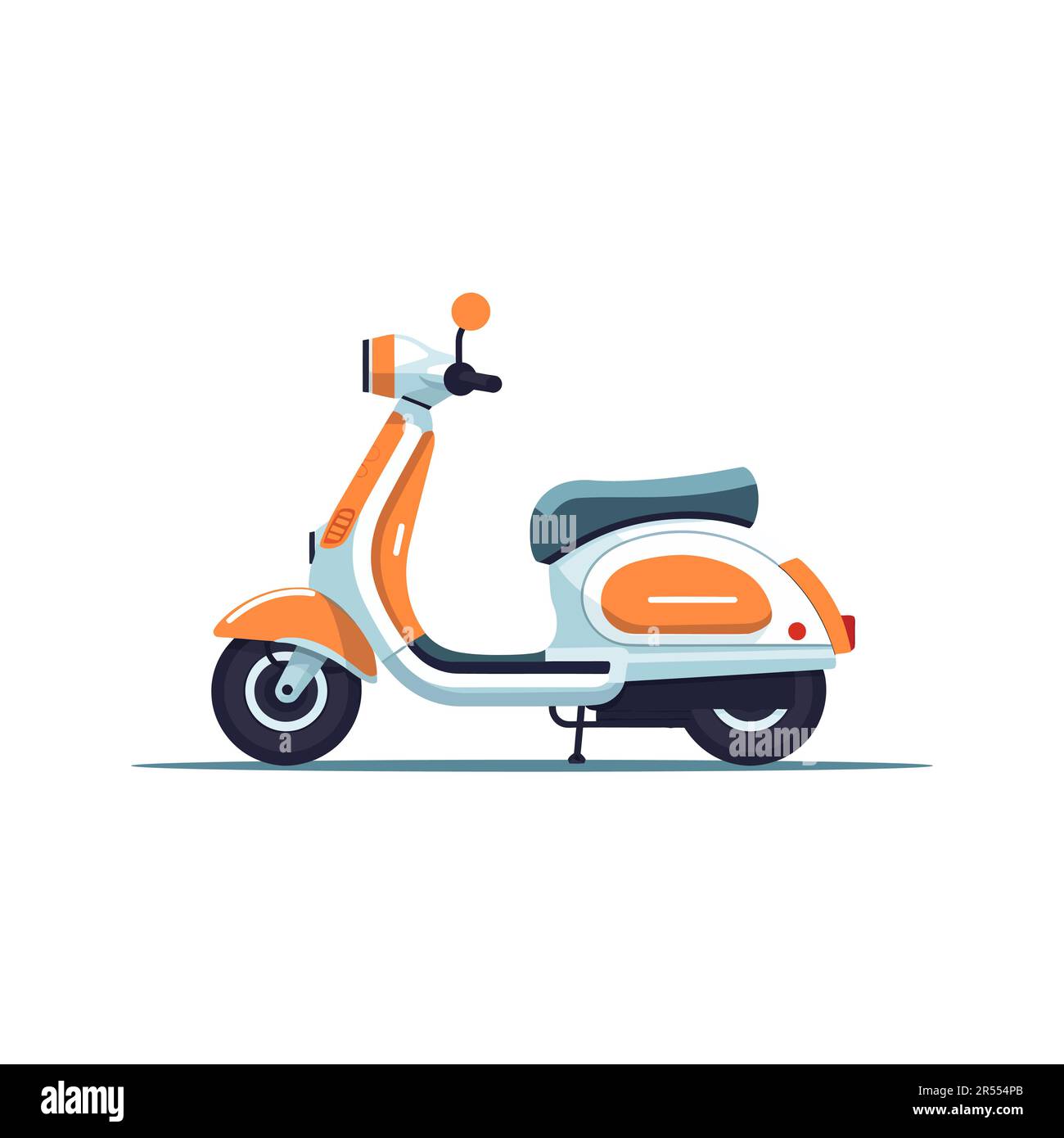 scooter icon logo flat style on white background. Vector illustration ...